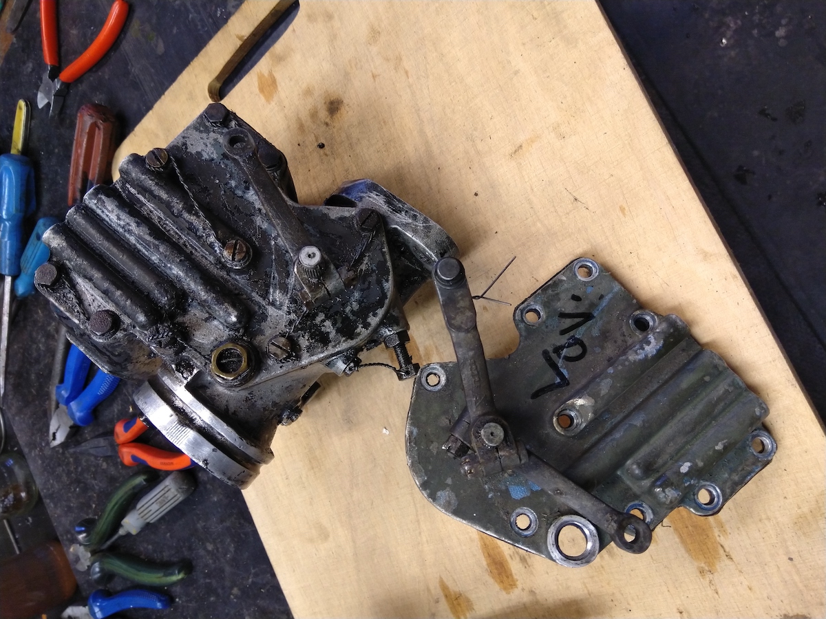 Work on the engine for the Bf 108 continues, there is a carburetor on ...